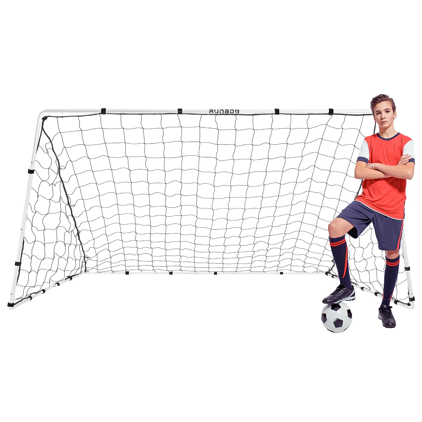Snapklik.com : RUNBOW Kids Soccer Goals For Backyard, 6x4 9x12FT Metal ...