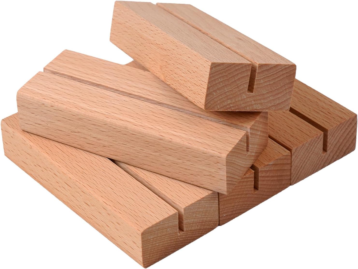 Amazon.com: HZLHZYY 20 Pack Wood Sign Holder Wood Block Stand Holder ...