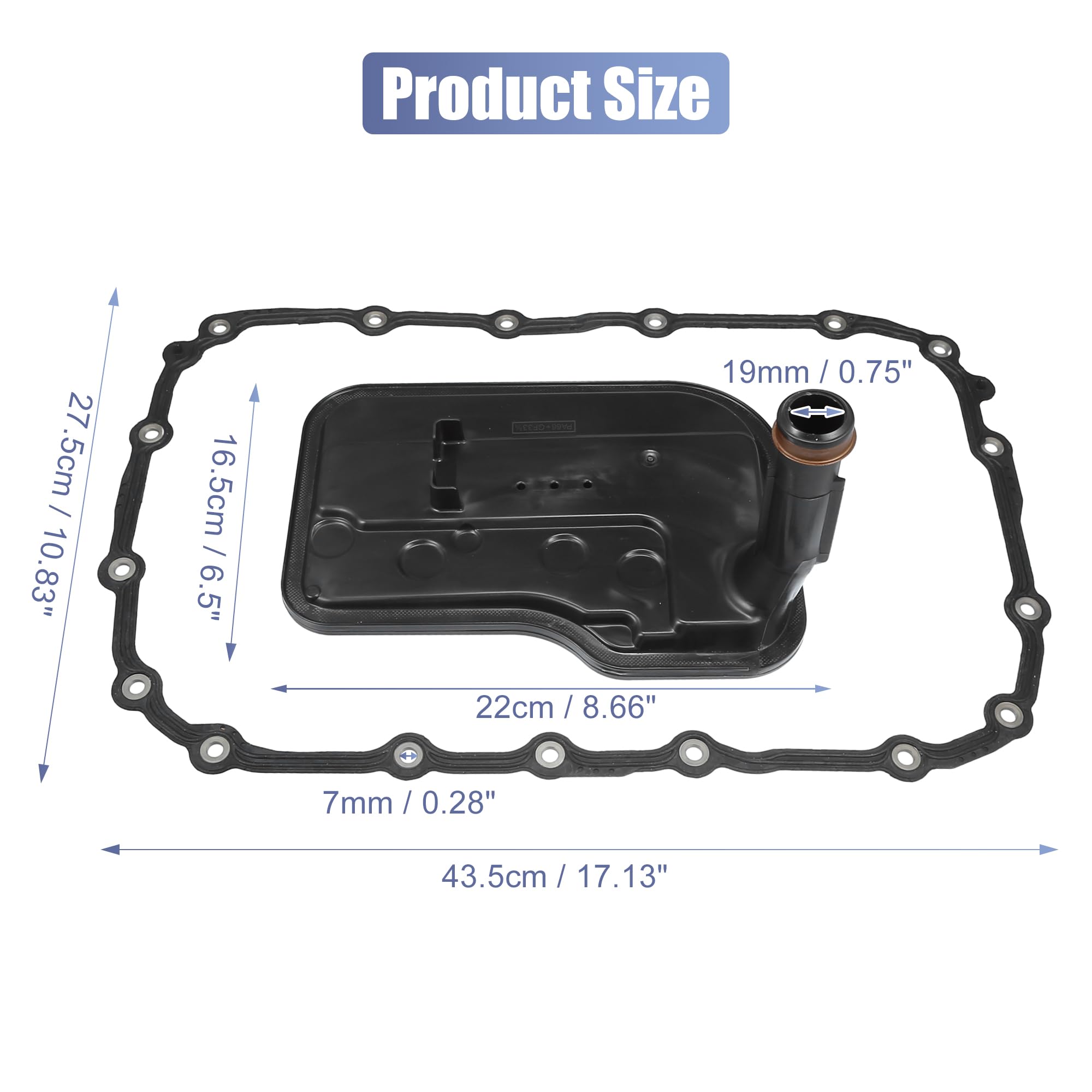 X AUTOHAUX 1 Set 24236933 24224781 Transmission Filter Oil Pan Gasket ...