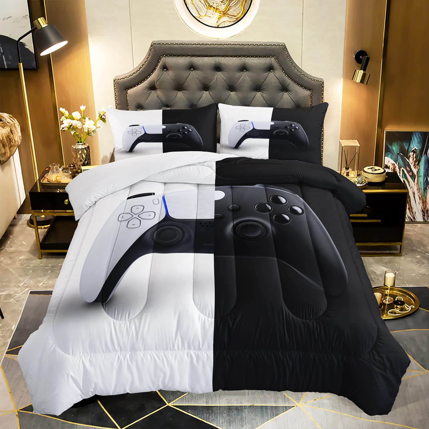 Amazon.com: AILONEN Gamer Comforter Sets for Teen Boys, Gaming Bedding ...