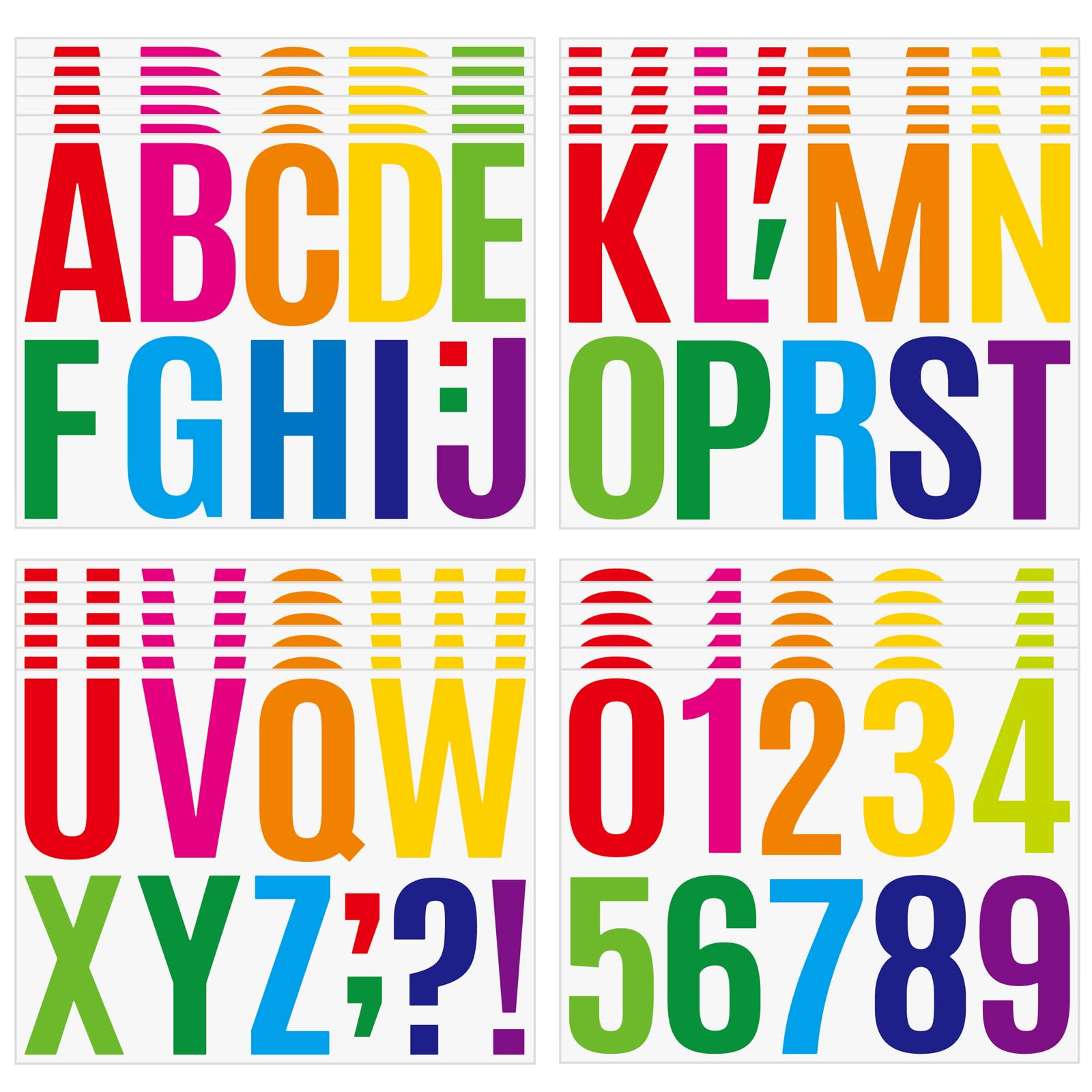 Snapklik.com : YNHAY 258 Pcs Waterproof 4" Self-Adhesive Vinyl Alphabet ...
