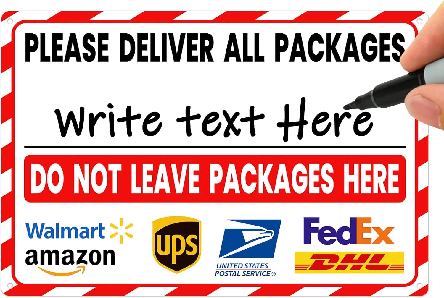 Amazon.com: ALKB Package Delivery Sign - Do Not Leave Package Here ...
