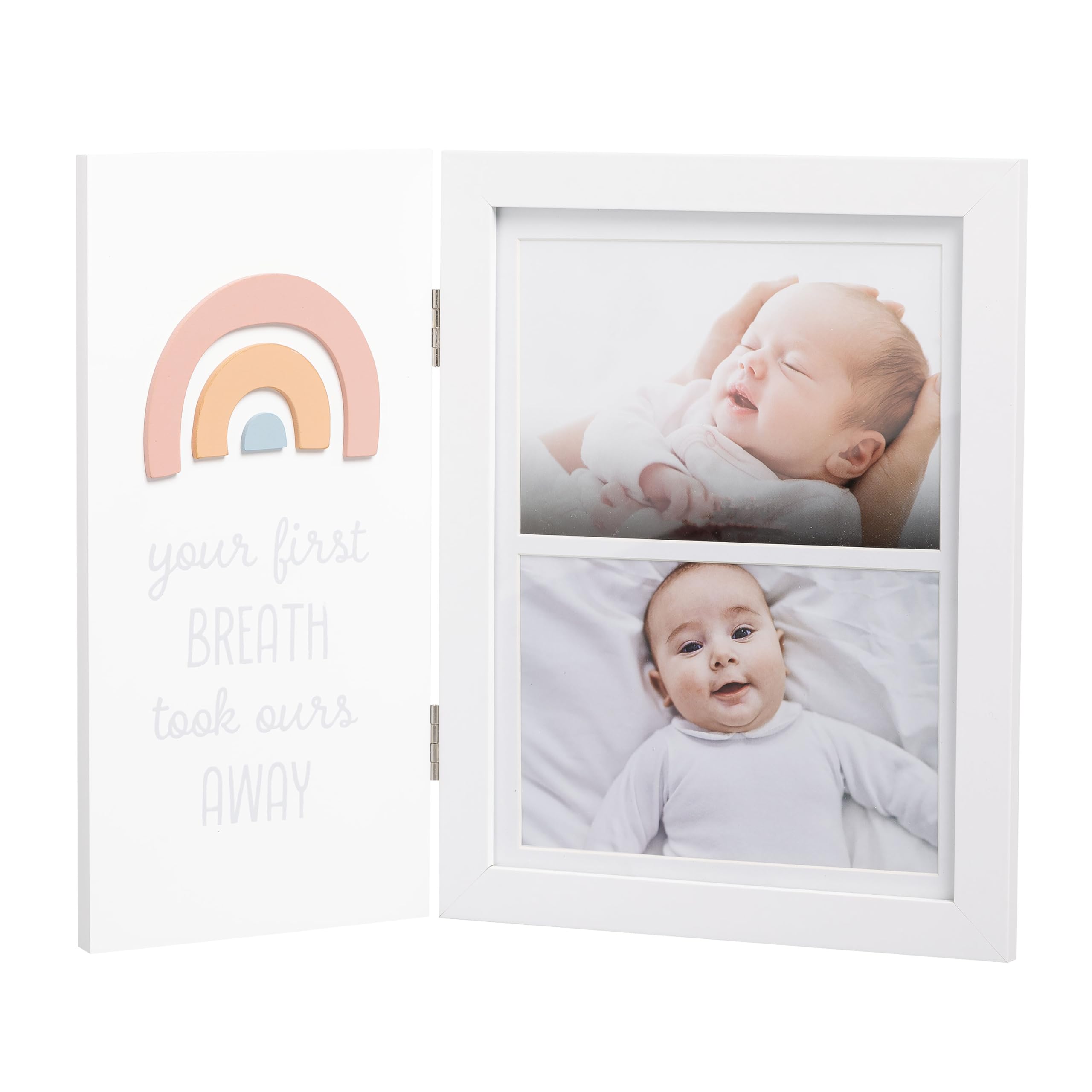 Amazon.com: Little Blossoms Rainbow Baby Photo Frame, Hinged Tabletop ...