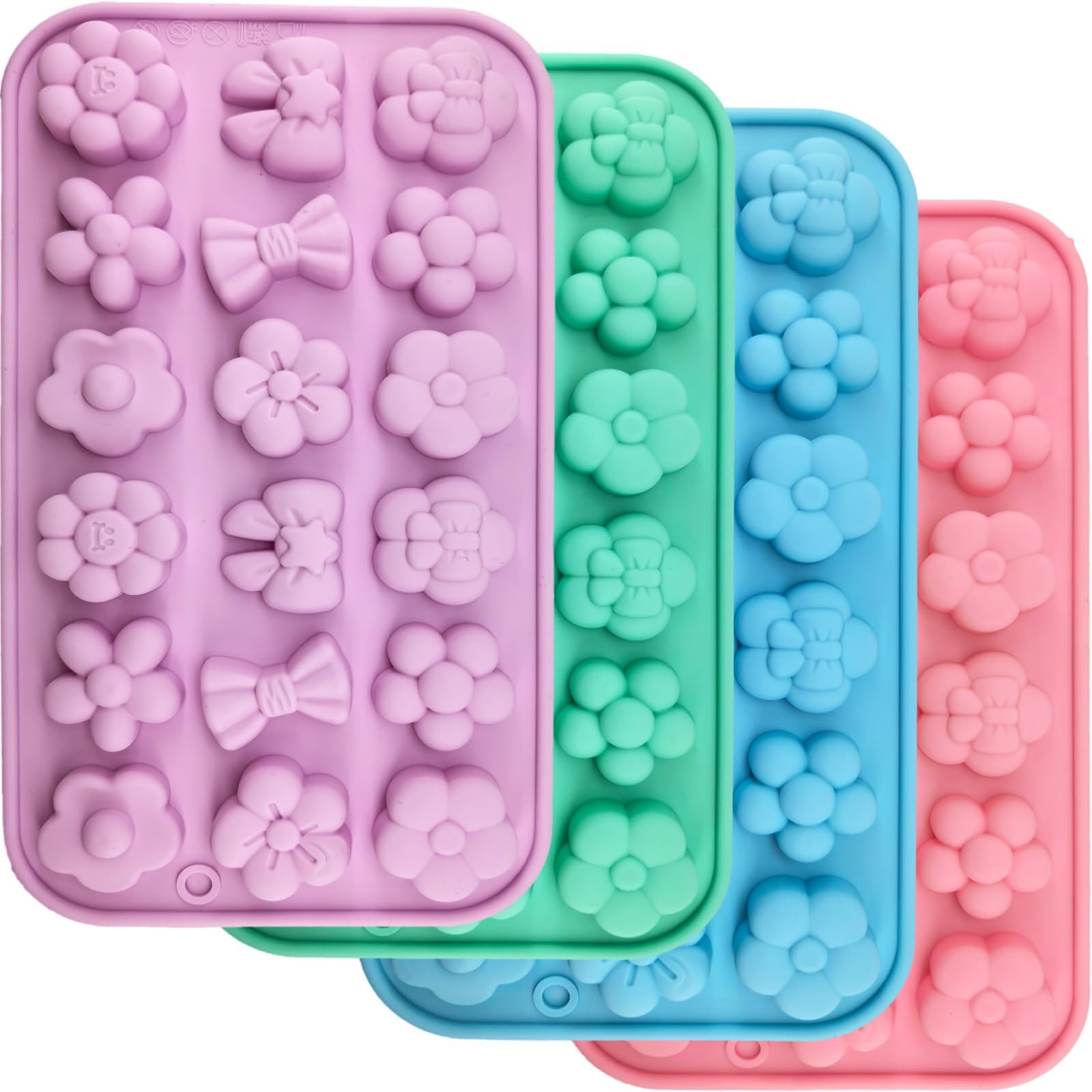 Amazon.com: Leaf 25 Cavity Flexible Silicone Molds for Cream Cheese ...