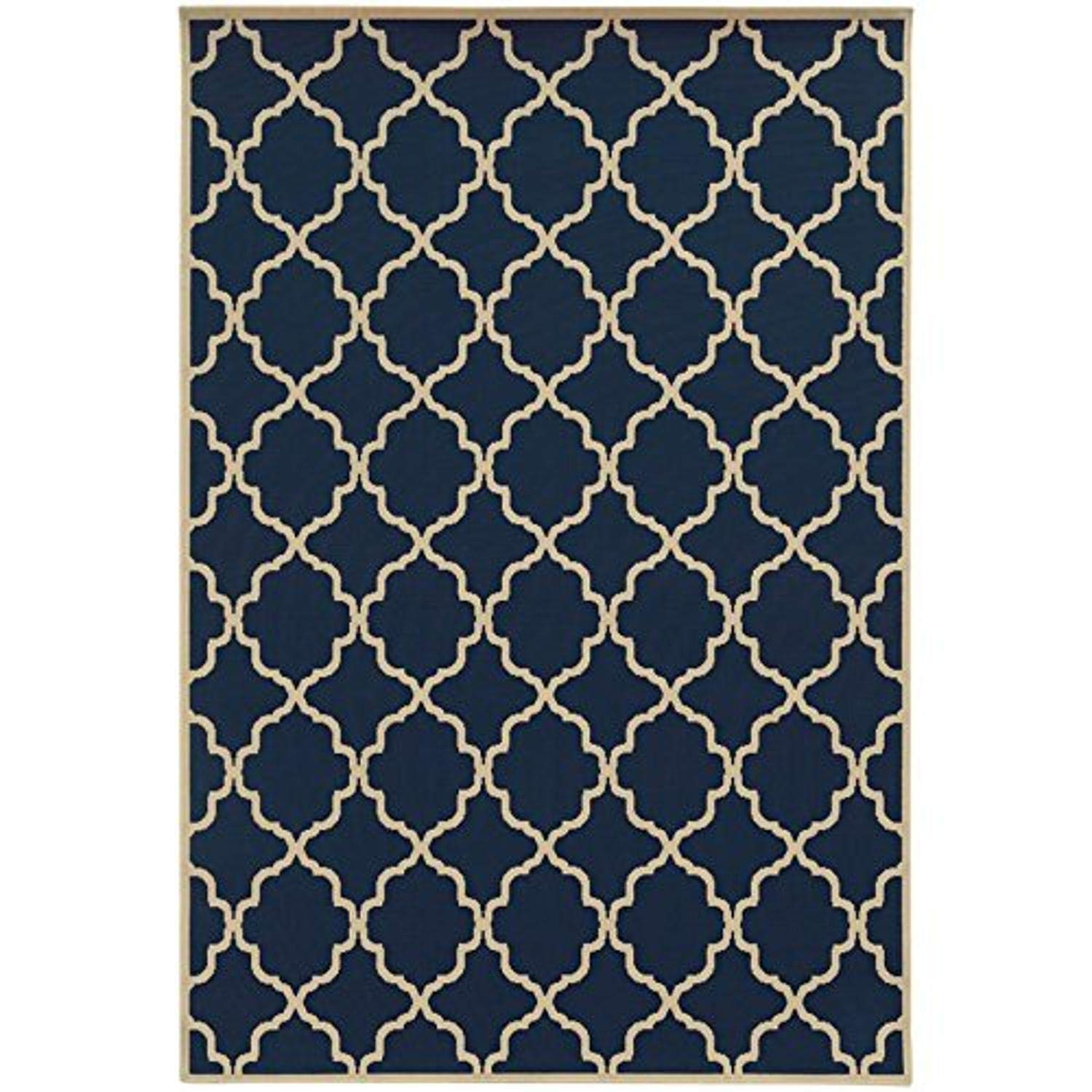 5 Feet 3 Inch By 7 Feet 6 Inch Blue Ivory Oriental Weavers 4770L