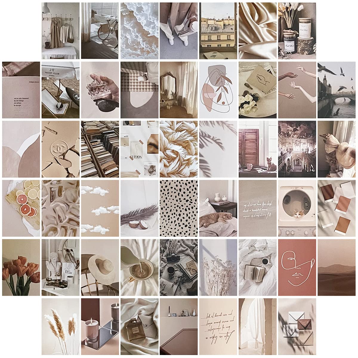 50 Pieces 100 Patterns Aesthetic Wall Collage Kit Wall Art | Desertcart ...