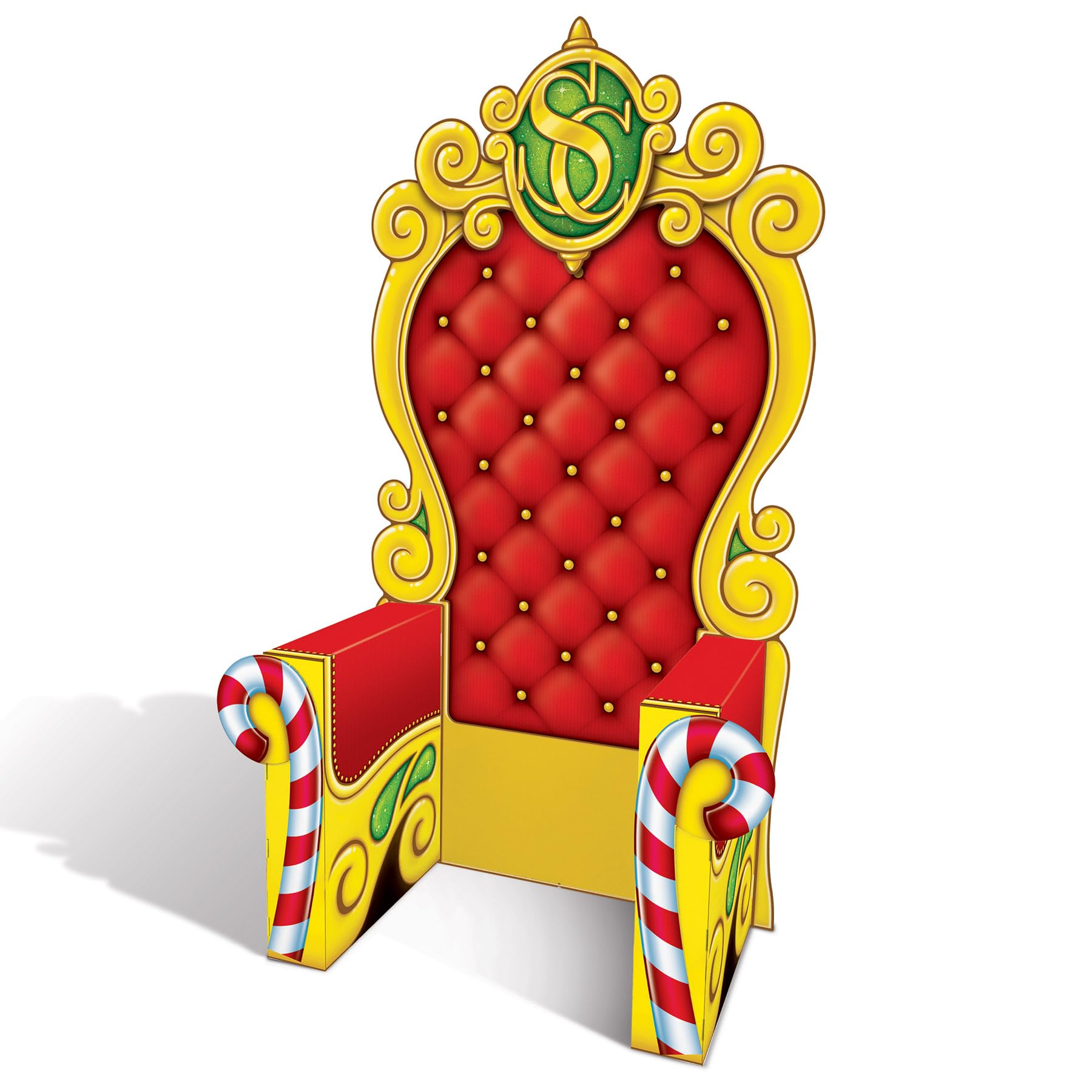 Amazon.com: Beistle 7' 1.75" x 3' 9.25" Cardboard Santa Clause Throne ...