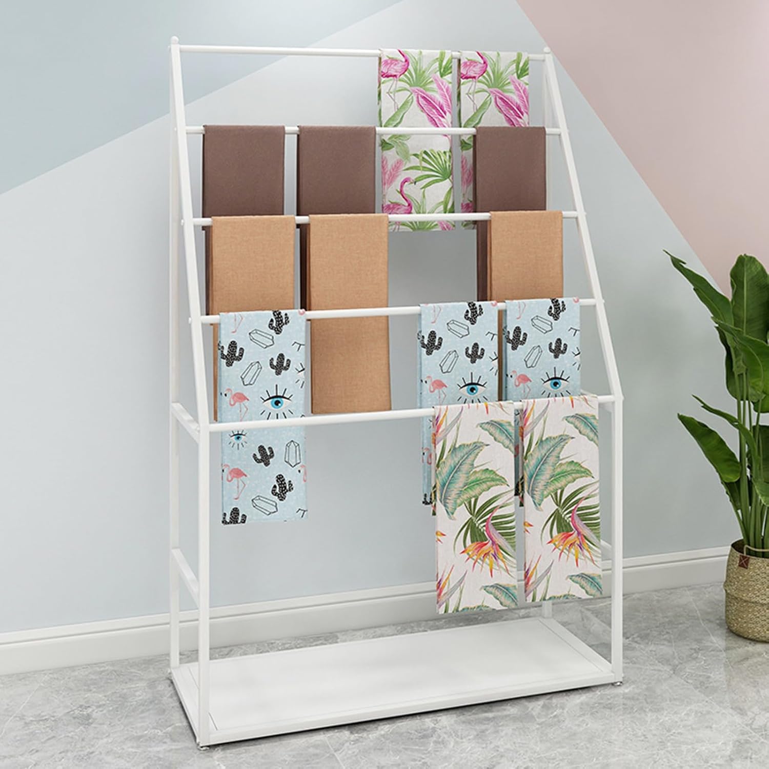 Clothing Store Garment Rack Metal Freestanding Scarf Holder Organizer ...