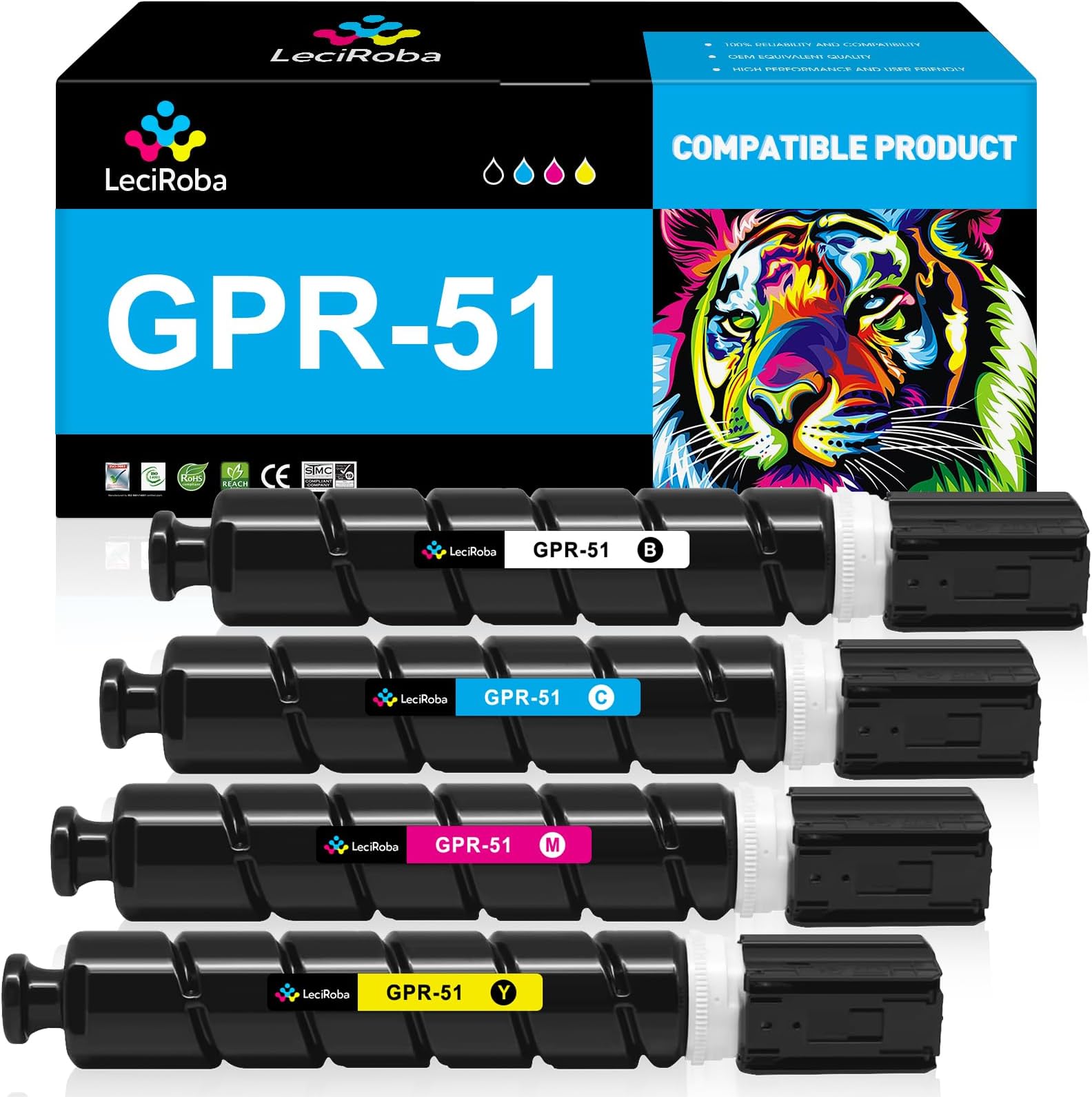 Amazon.com: LeciRoba Remanufactured GPR-51 GPR51 Toner Cartridge ...