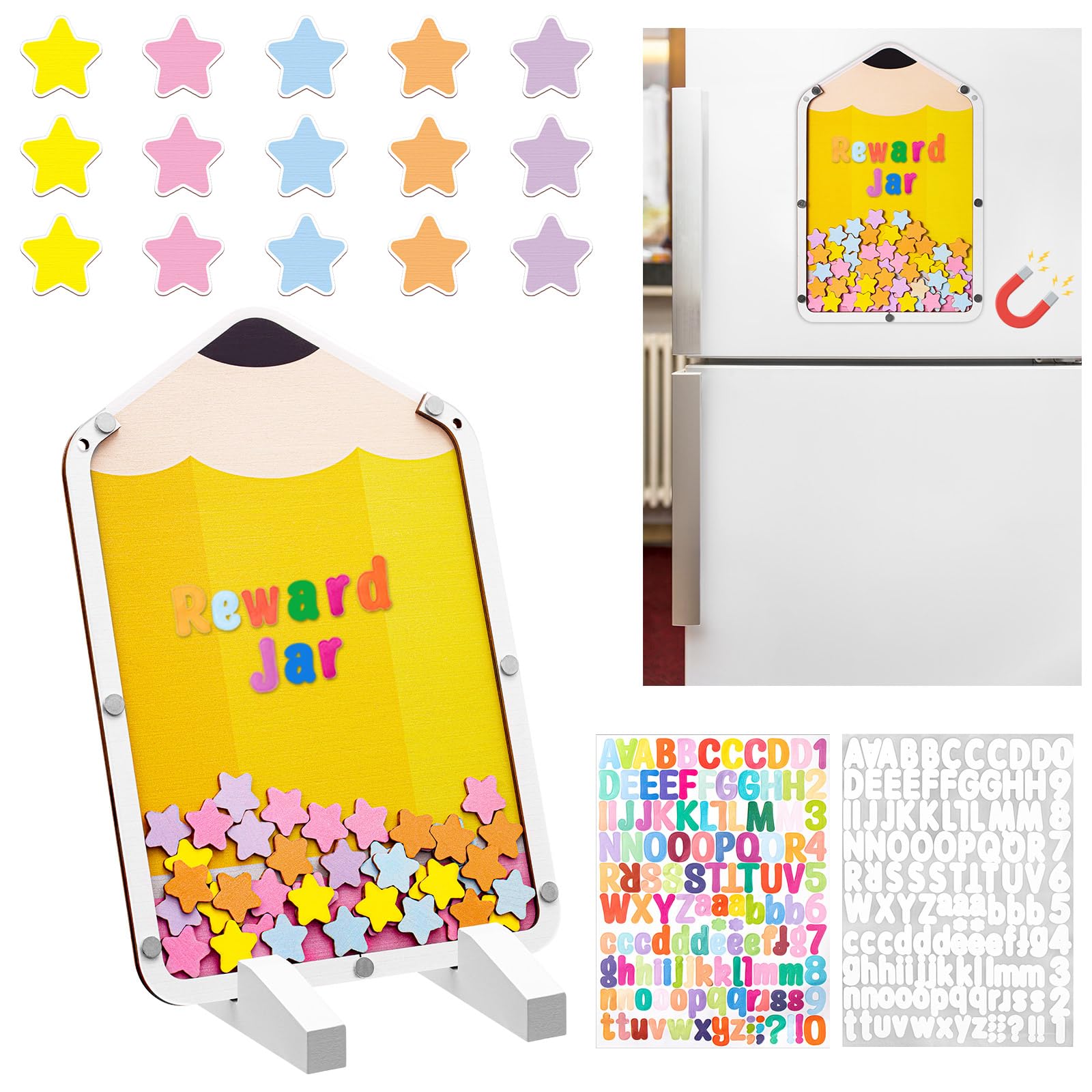 Amazon.com : DoubleFill 107 Pcs Pencil Magnetic Reward Jar Classroom ...