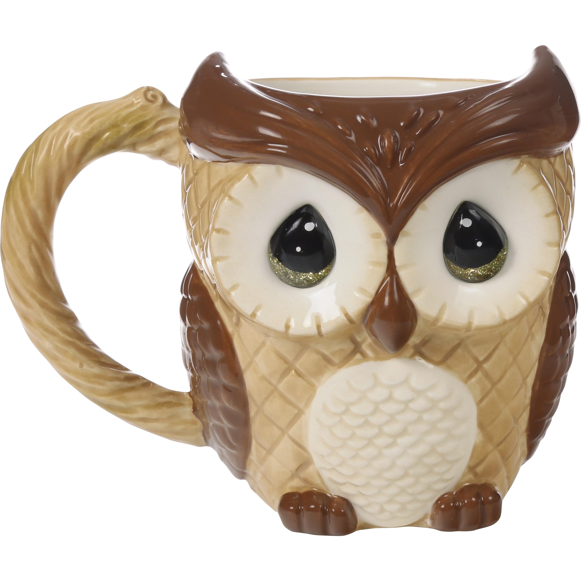 Amazon.com: Precious Moments Hand-Painted Owl Mug | Christmas Owl ...