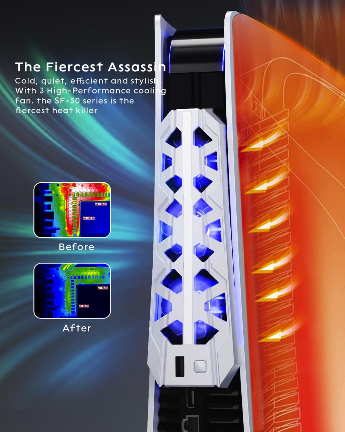 Snapklik.com : Anspect PS5 Cooling Fan, PS5 Accessories