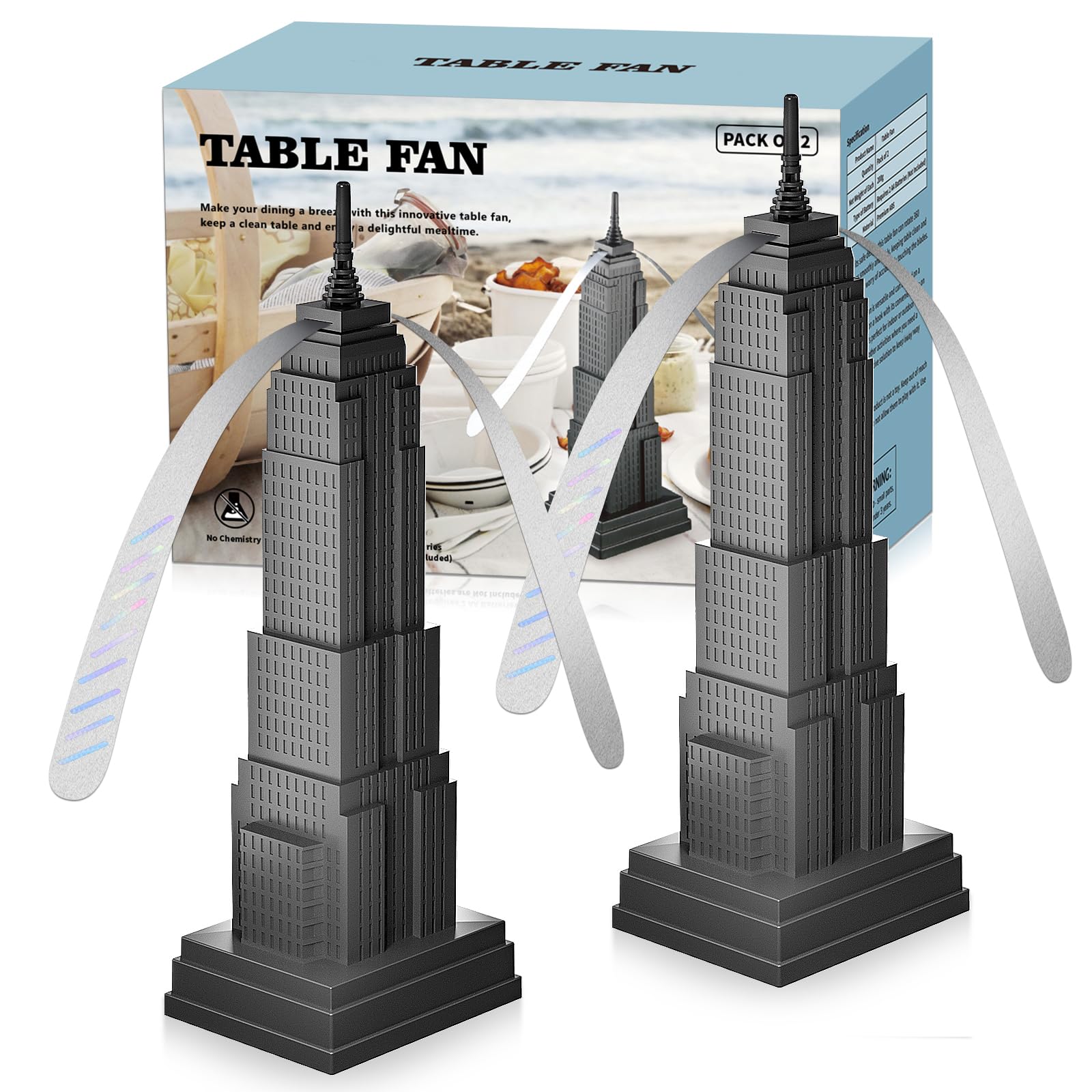 Novabrez Fans for Tables, Picnic Table Fan for Outdoors Indoor Home ...