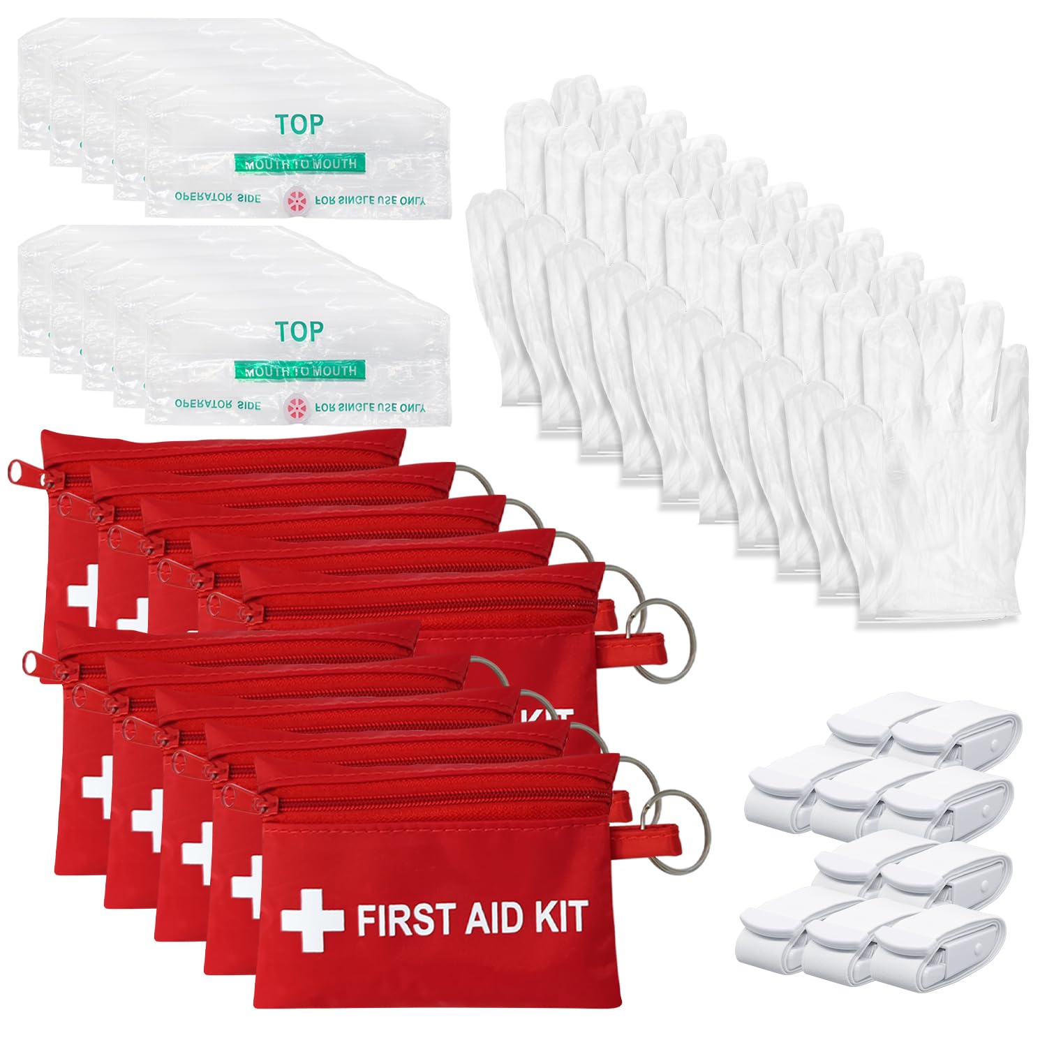 Amazon.com: Yzpacc Mini First Aid Kit - CPR Pocket Mask Keychain CPR ...