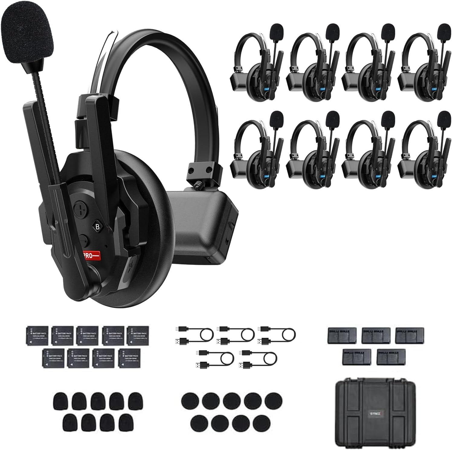 SYNCO XTalk XPro9 Wireless Intercom Headset System with Antenna ...