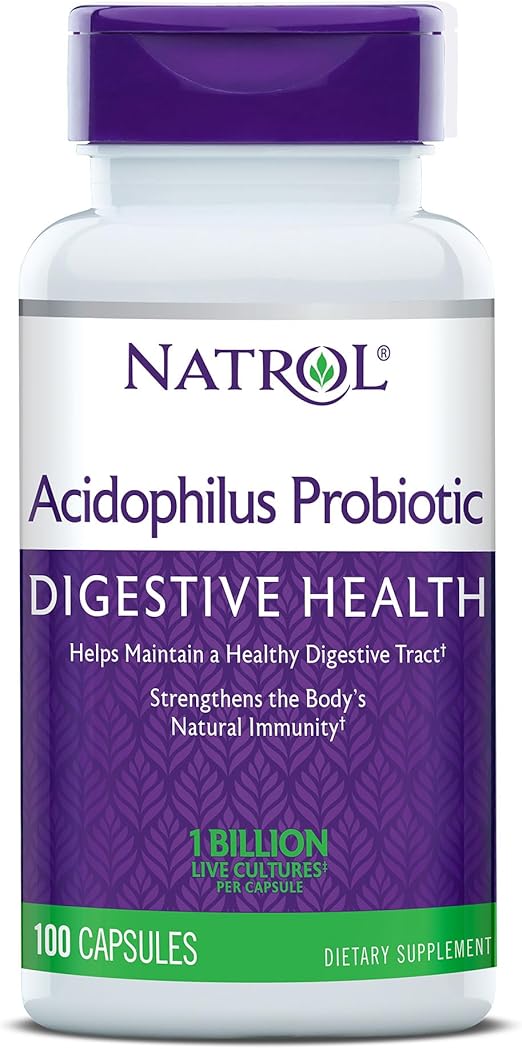 Amazon.com: Natrol Acidophilus Probiotic 100mg Capsules, 100 Count ...