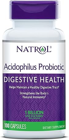 Amazon.com: Natrol Acidophilus Probiotic 100mg Capsules, 100 Count ...