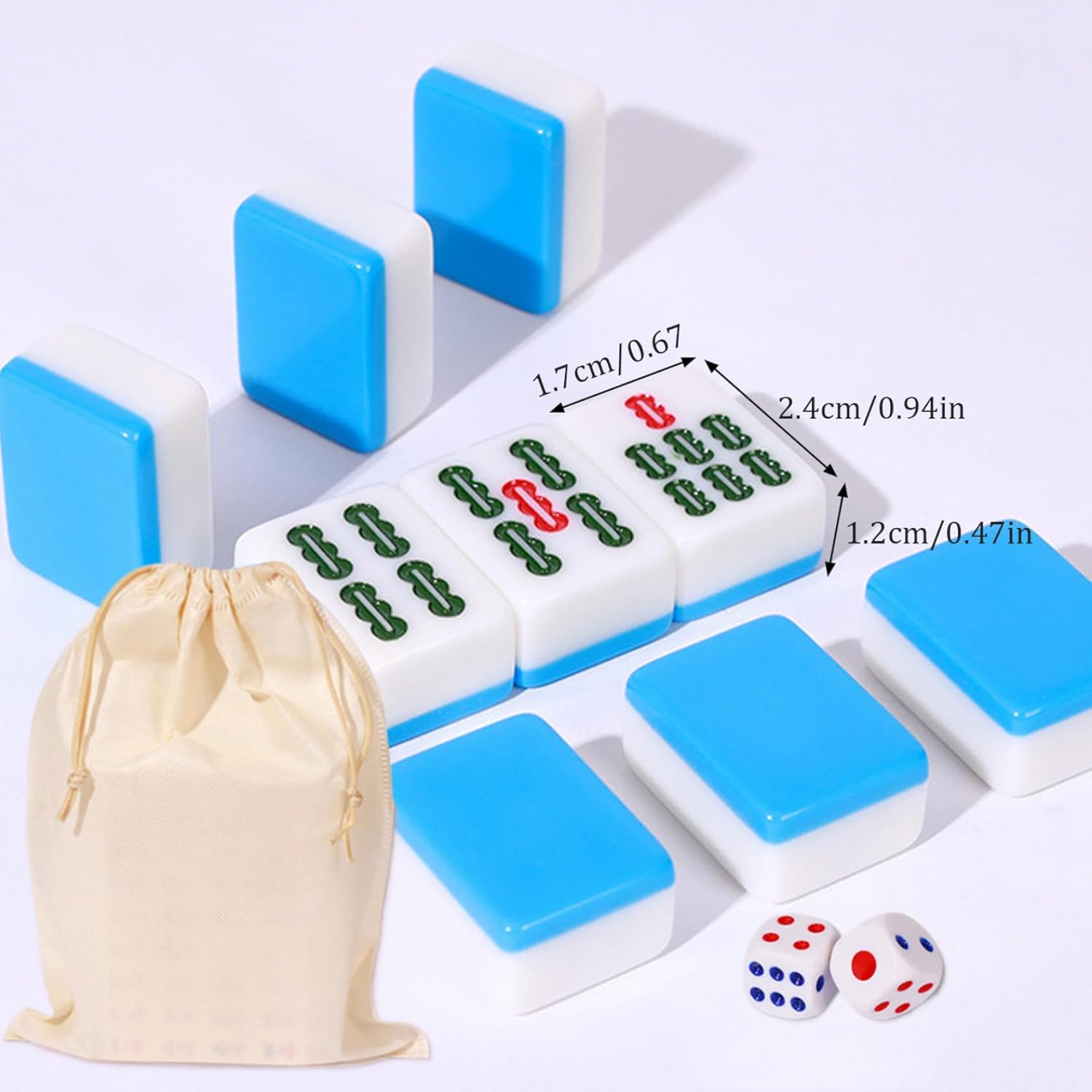 Mahjong Set Chinese Mahjong Game Set 144 Mahjong Tiles Solid Structure ...