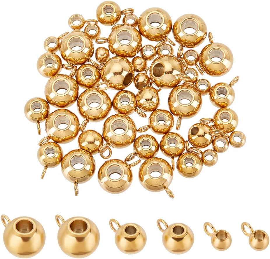 Amazon.com: UNICRAFTALE 45pcs 3 Sizes 4/6/8mm in Diameter 304 Stainless ...