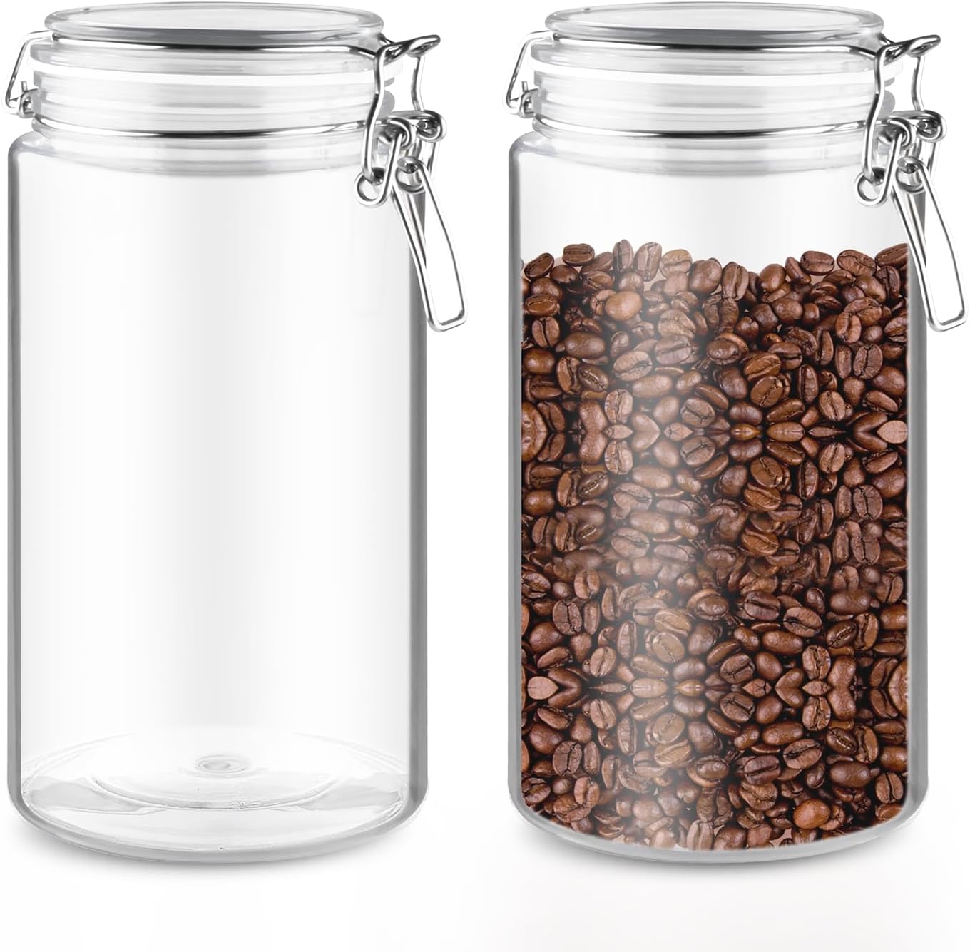 Amazon.com: glasstore 2 Pack 50OZ/1500ml Plastic Storage Containers ...