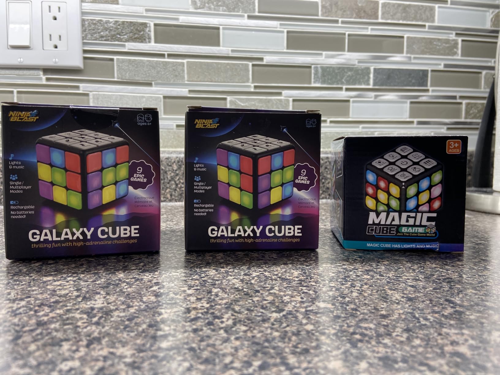 Rechargeable Game Activity Cube - 9 Fun Brain & Memory Games - Cool ...