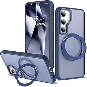 Amazon.com: Zalinbo for Samsung Galaxy S24 Plus Case with 360°Rotatable Magnetic Ring Stand ...