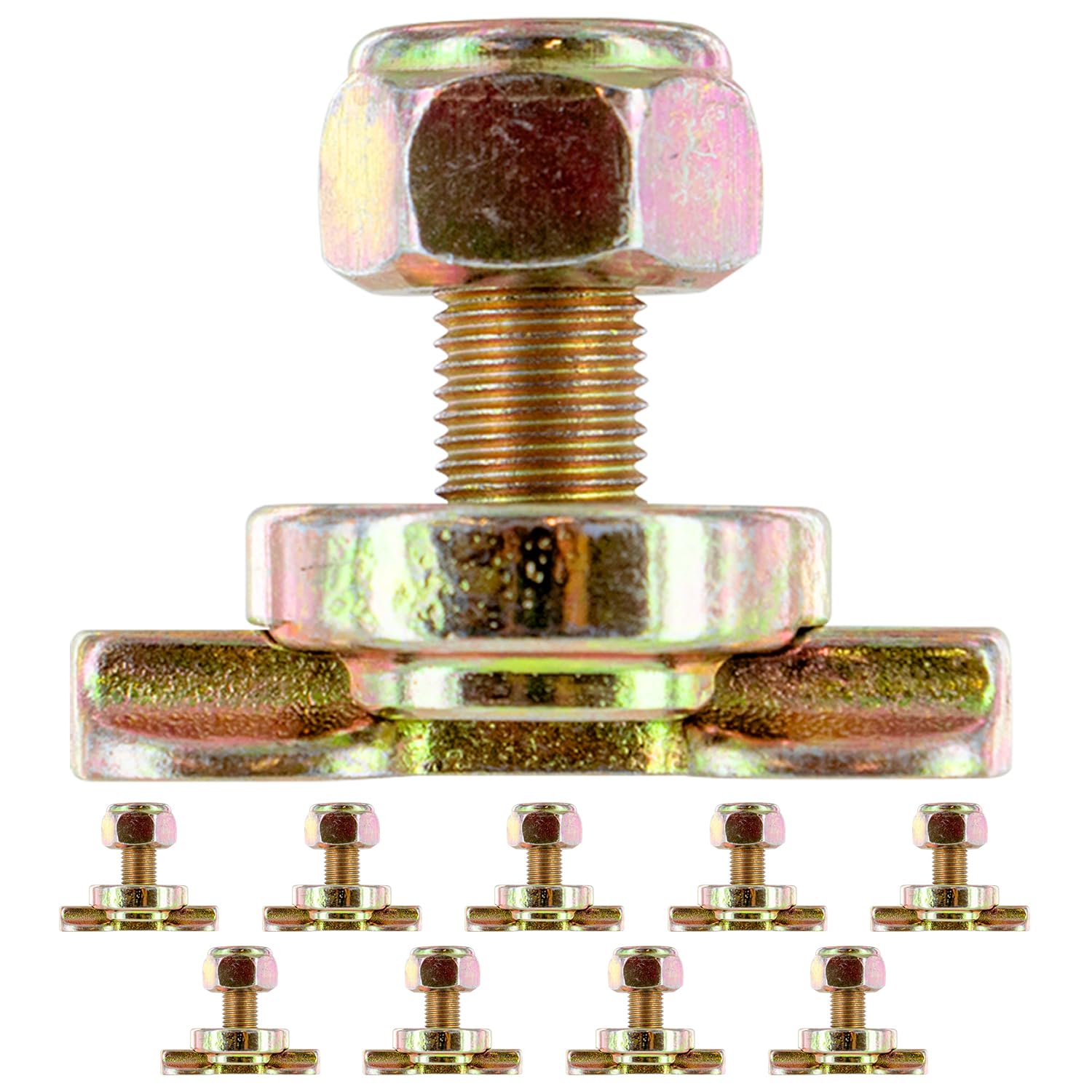 US Cargo Control L Track Threaded Bolt Double Stud Fitting, (10 Pack ...