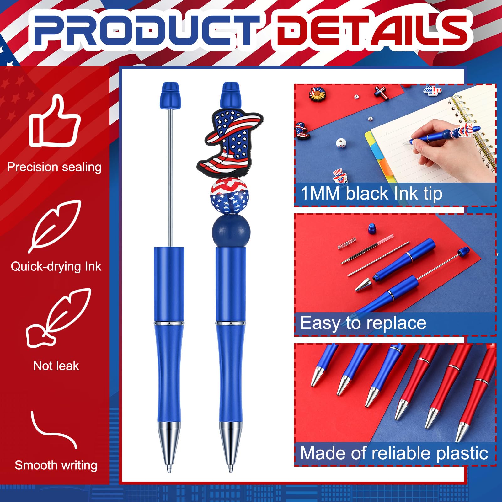 Snapklik.com : 36 Sets Beadable Pens Beadable Pens Bulk Terror ...