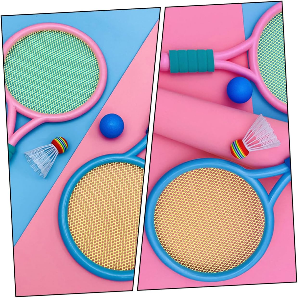 2 Sets Badminton Racket Indoor playset Childrens Toys Mini Toy Kids ...