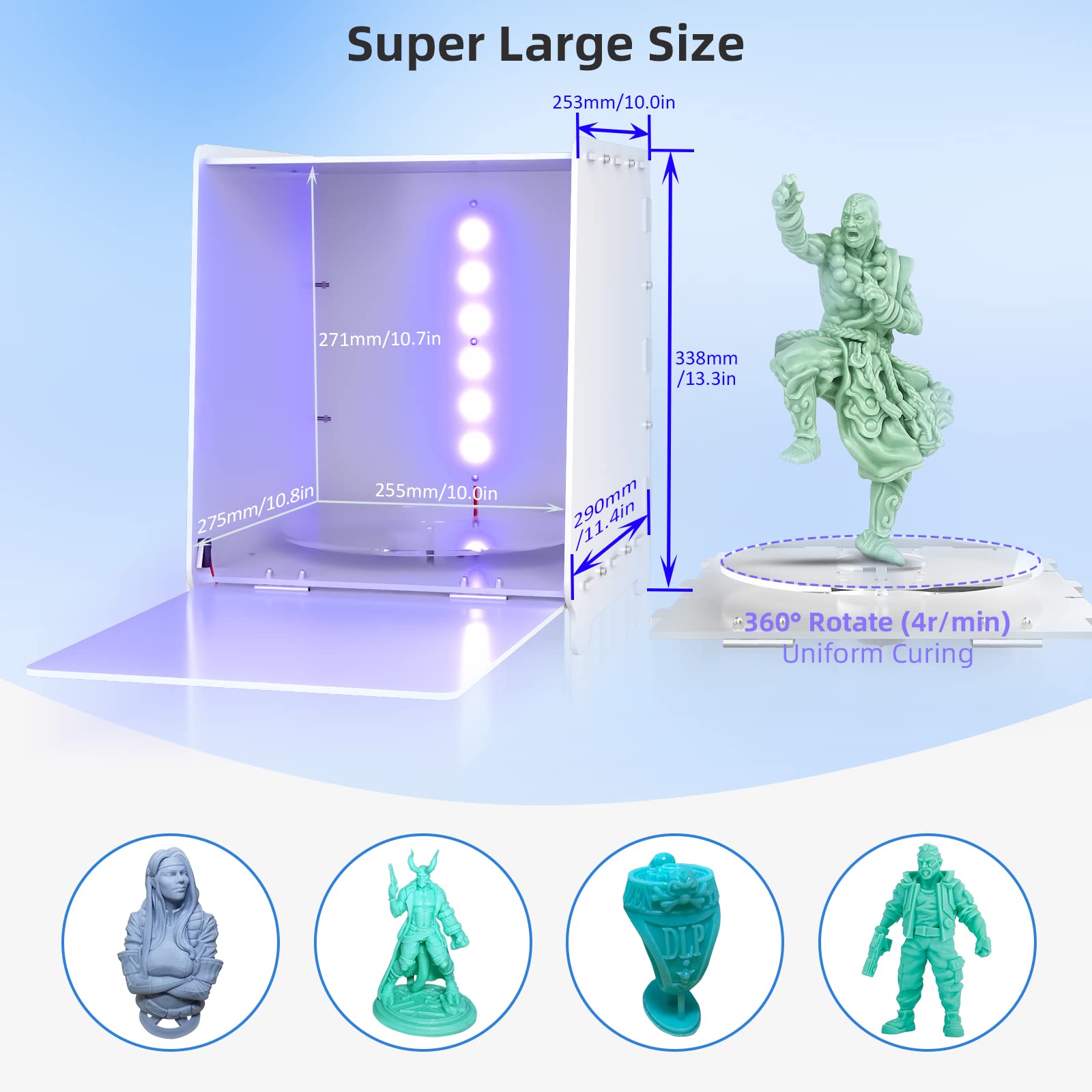 Snapklik.com : Large UV Curing Station For Resin, Geeetech Upgraded GCB ...