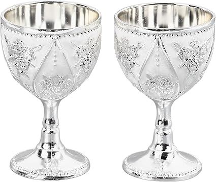 Amazon.com | 2pcs Mini Chalice, 30ml Vintage Engraving Wine Liqueur Cup ...