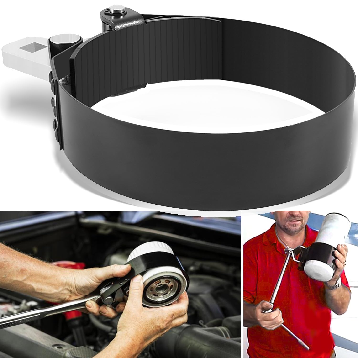 Amazon.com: sixcow 2322D Heavy-Duty Oil Filter Wrench, 5-1/4" to 5-3/4 ...