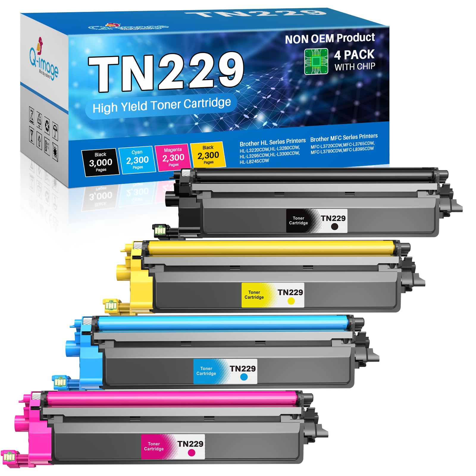Amazon.com: TN229 TN-229 Toner Cartridge Replacement for Brother TN 229 ...