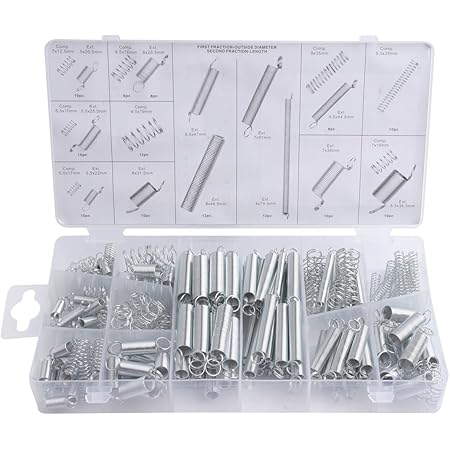 Amazon.com: XINGYHENG 200Pcs 20 Kinds Zinc Plated Steel Coil Spring ...