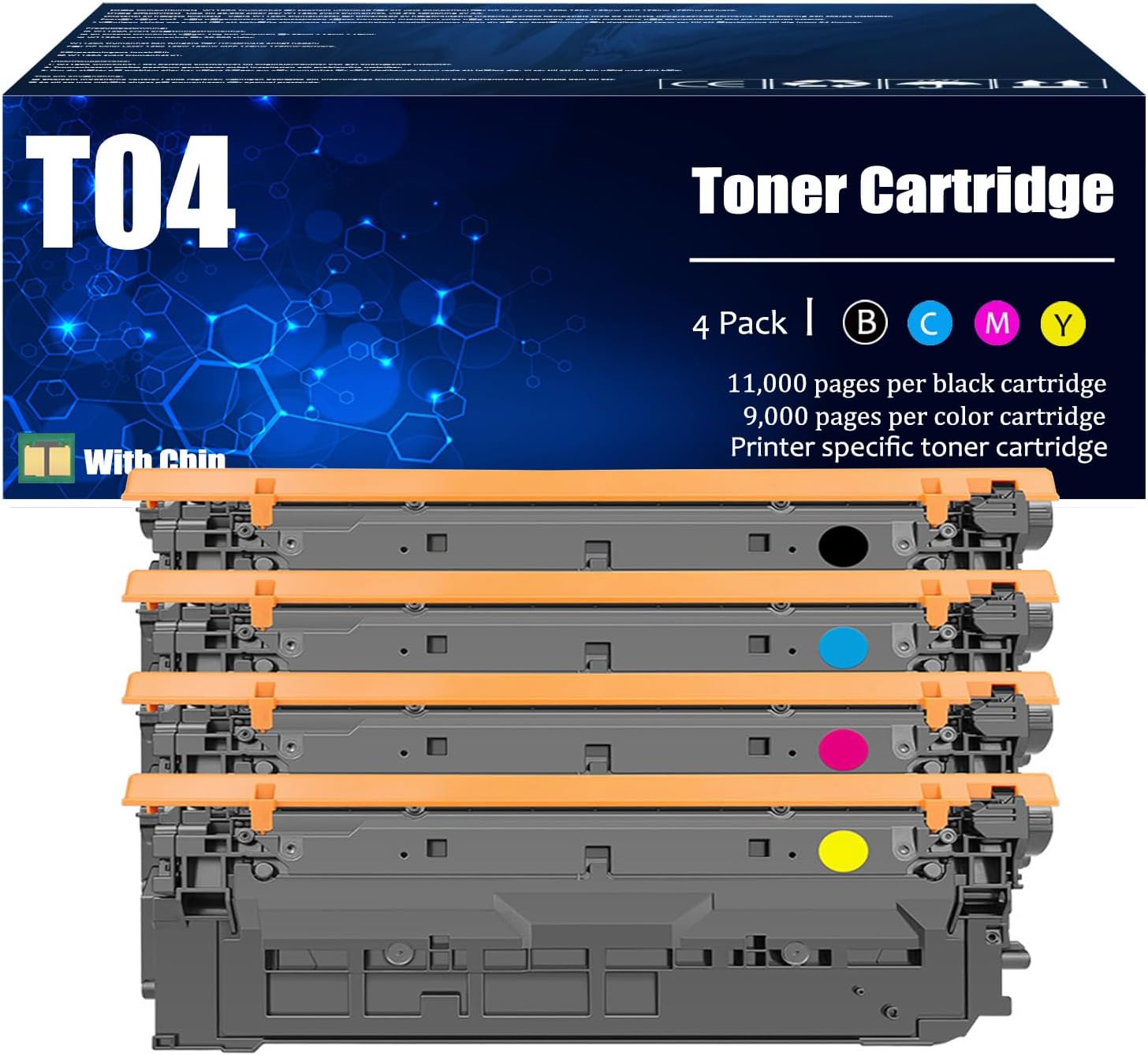 Amazon.com: Replacement T04 Toner Cartridge Compatible for Canon T04 T04K T04C T04M T04Y Toner ...