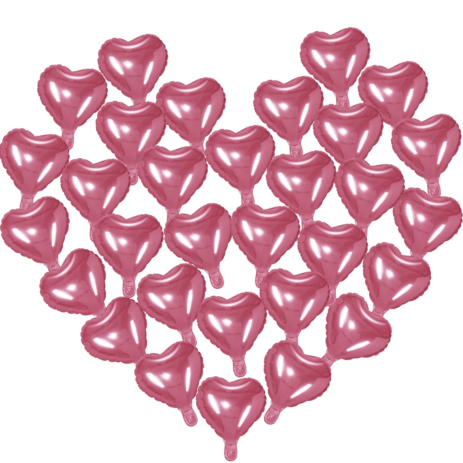 Amazon.com: 100 Pcs Heart Foil Balloons 10 Inch Heart Balloons Romantic ...