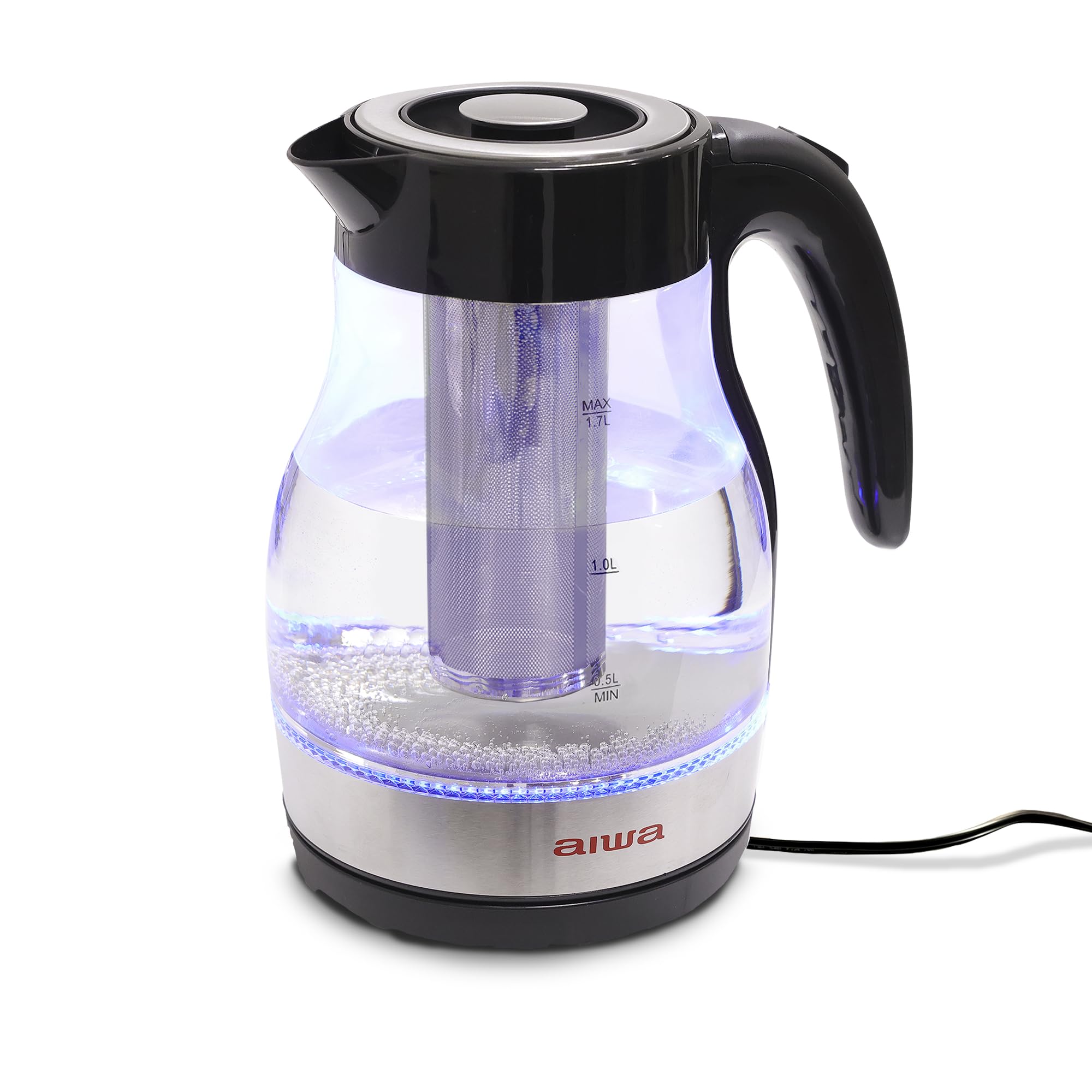 Amazon.com: Aiwa 2 in 1 Black Infusion Kettle, Boil and Brew with ...
