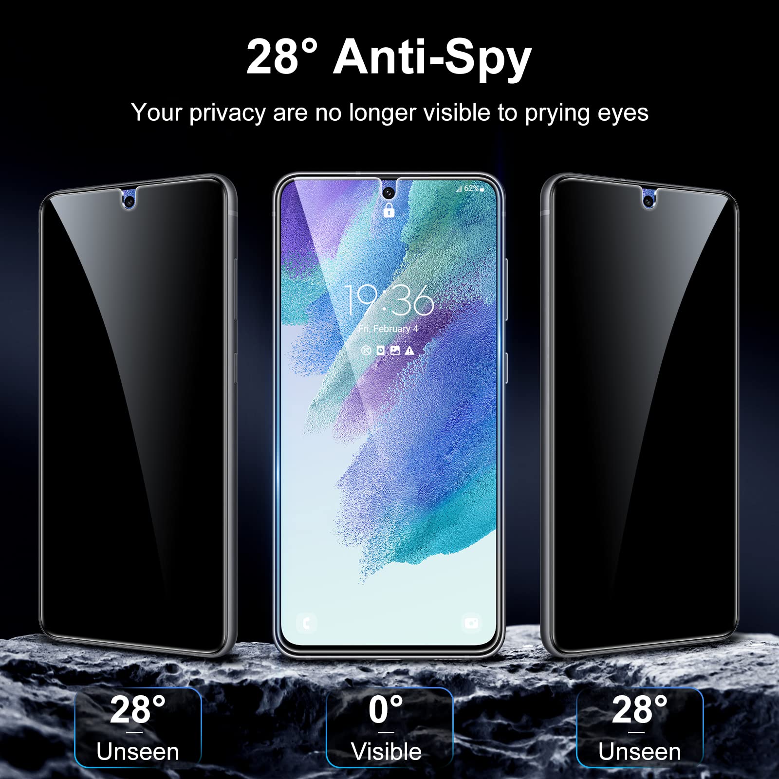 Snapklik.com : UniqueMe For Samsung Galaxy S21 FE Privacy Screen ...