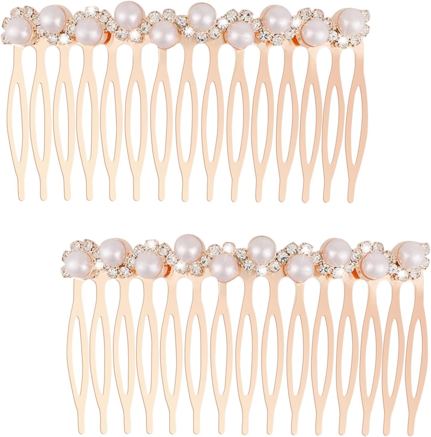 Amazon.com : Mozeat Lens Pearl Decorative Hair Comb, 2 Pieces, Alloy ...