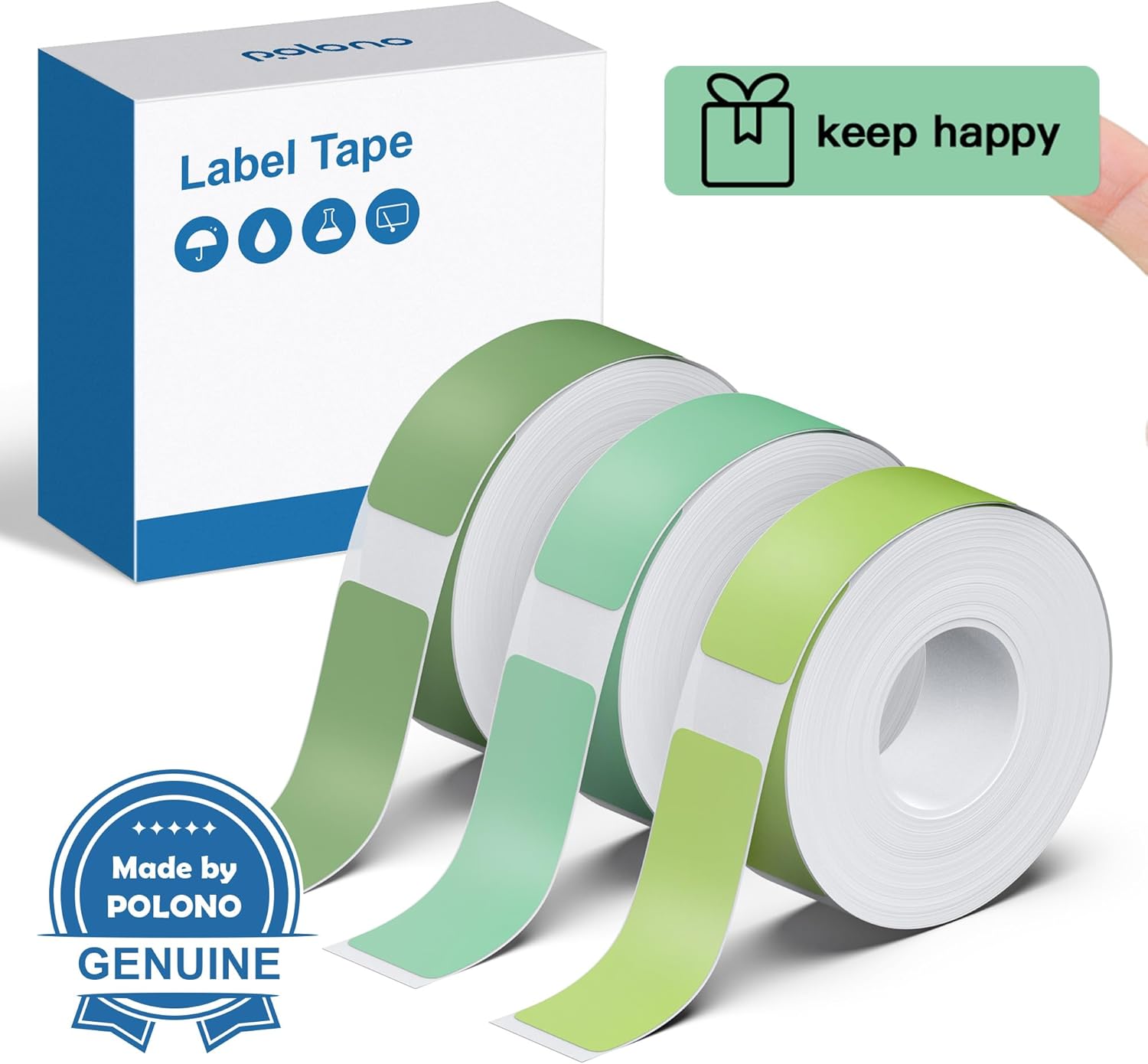 Amazon.com : POLONO Genuine P31S Label Maker Tape, Adapted Label Print ...