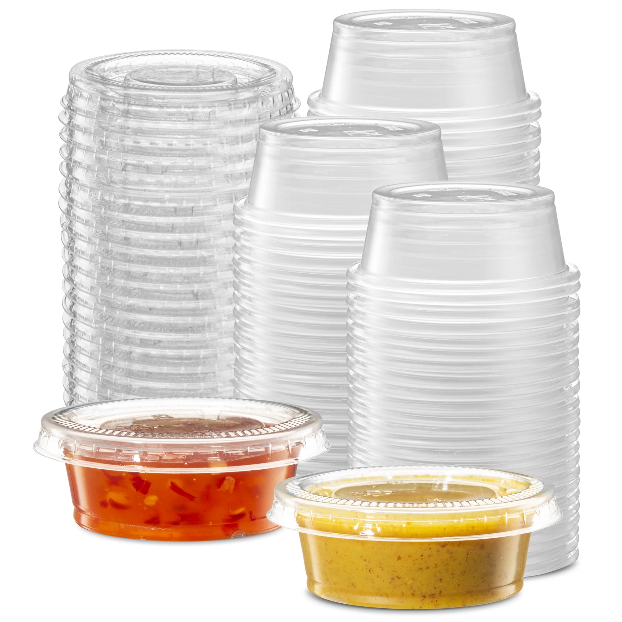Amazon.com: {1.5 oz,200 Sets} Clear Diposable Plastic Portion Cups With ...