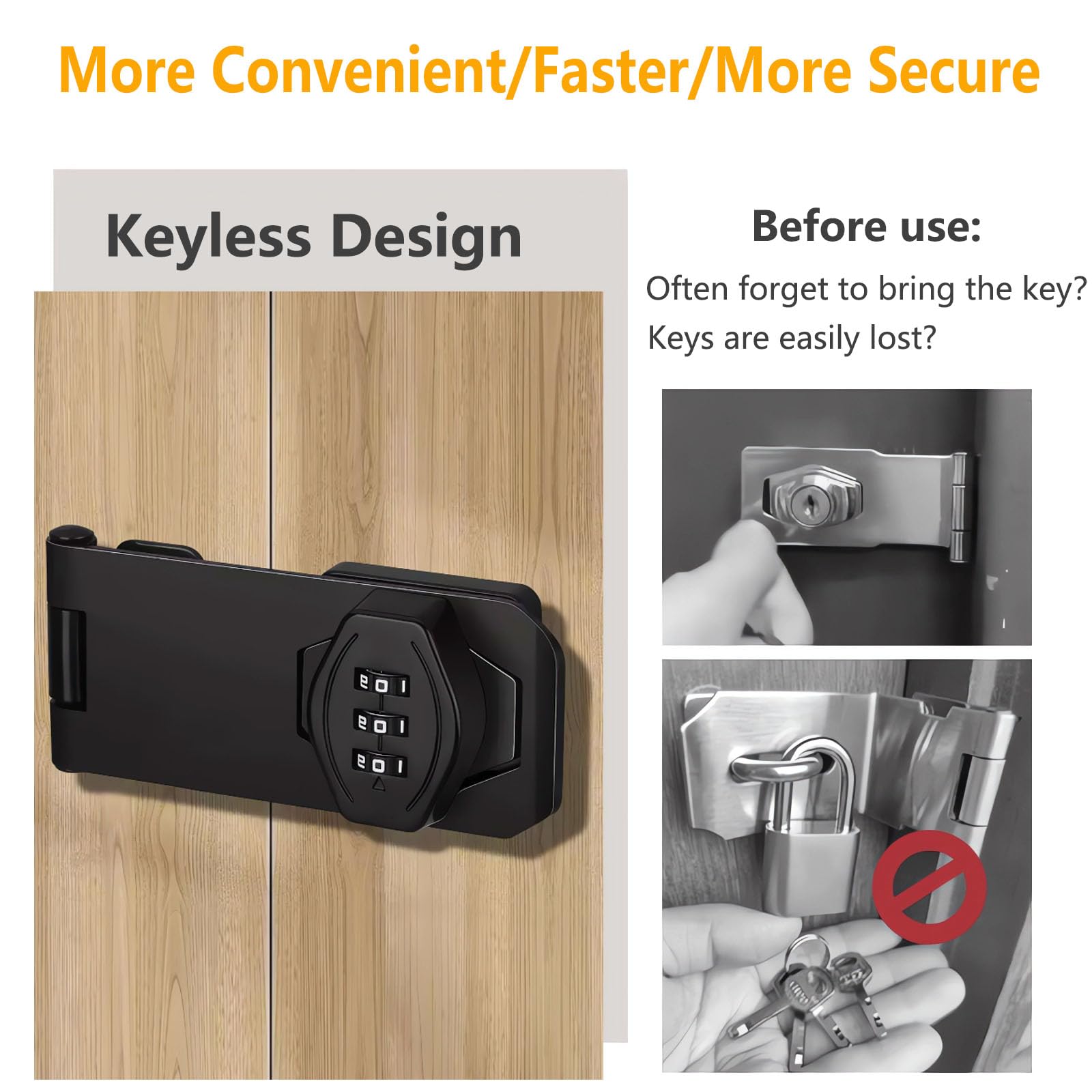Snapklik.com : Bifold Door Lock - Sliding Closet Door Locks For Double ...