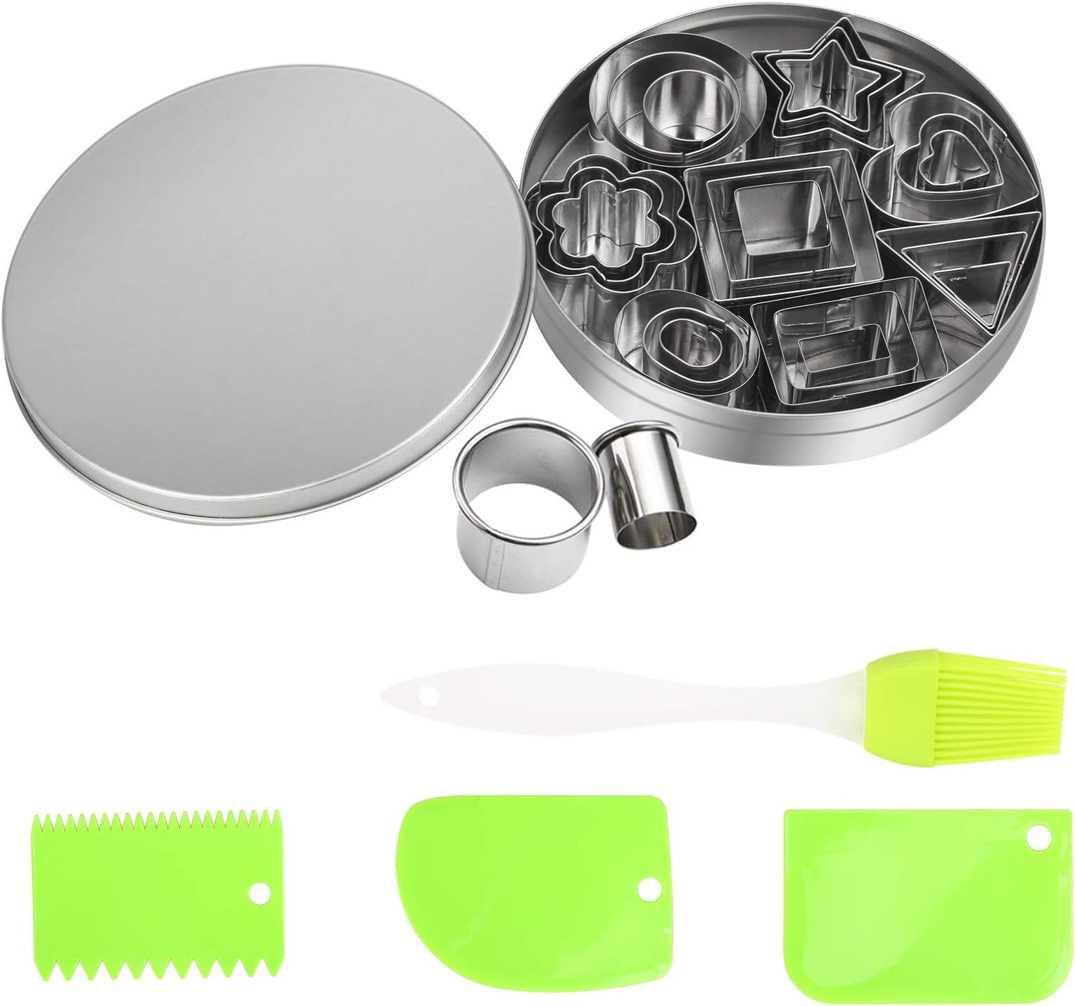 Mini Cookie Cutter Set - 30 Small Molds to Cut Out Polymer Clay, Pastry ...