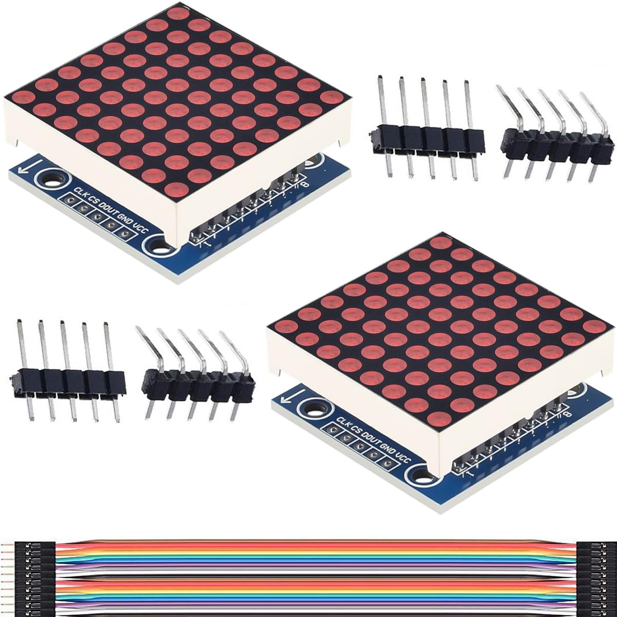 Daokai 7219 Dot Matrix Module 8x8 Dot Matrix Led Display Single Red Light Mcu Control Driver