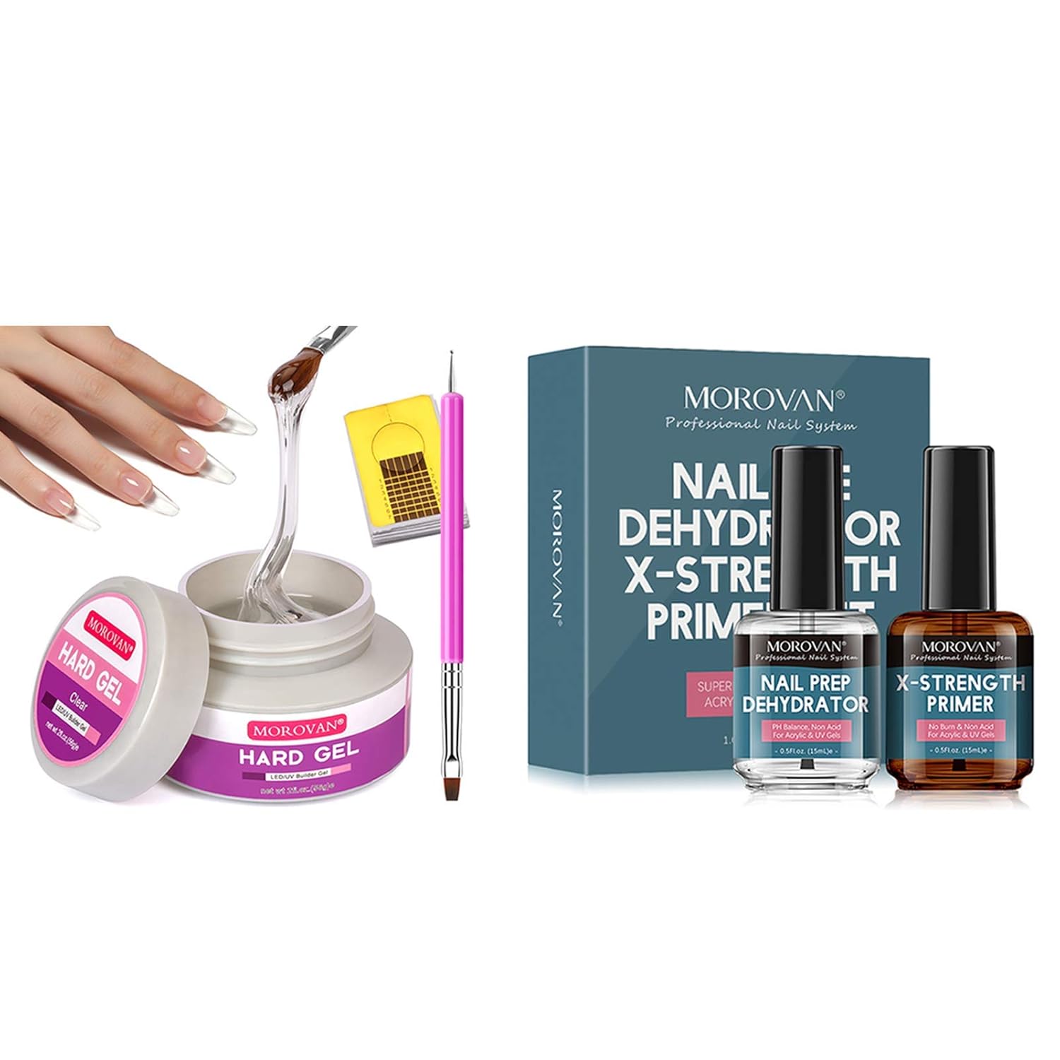 Amazon.com : Morovan LED UV Gels Builder Gel Nail Extension Gel ...