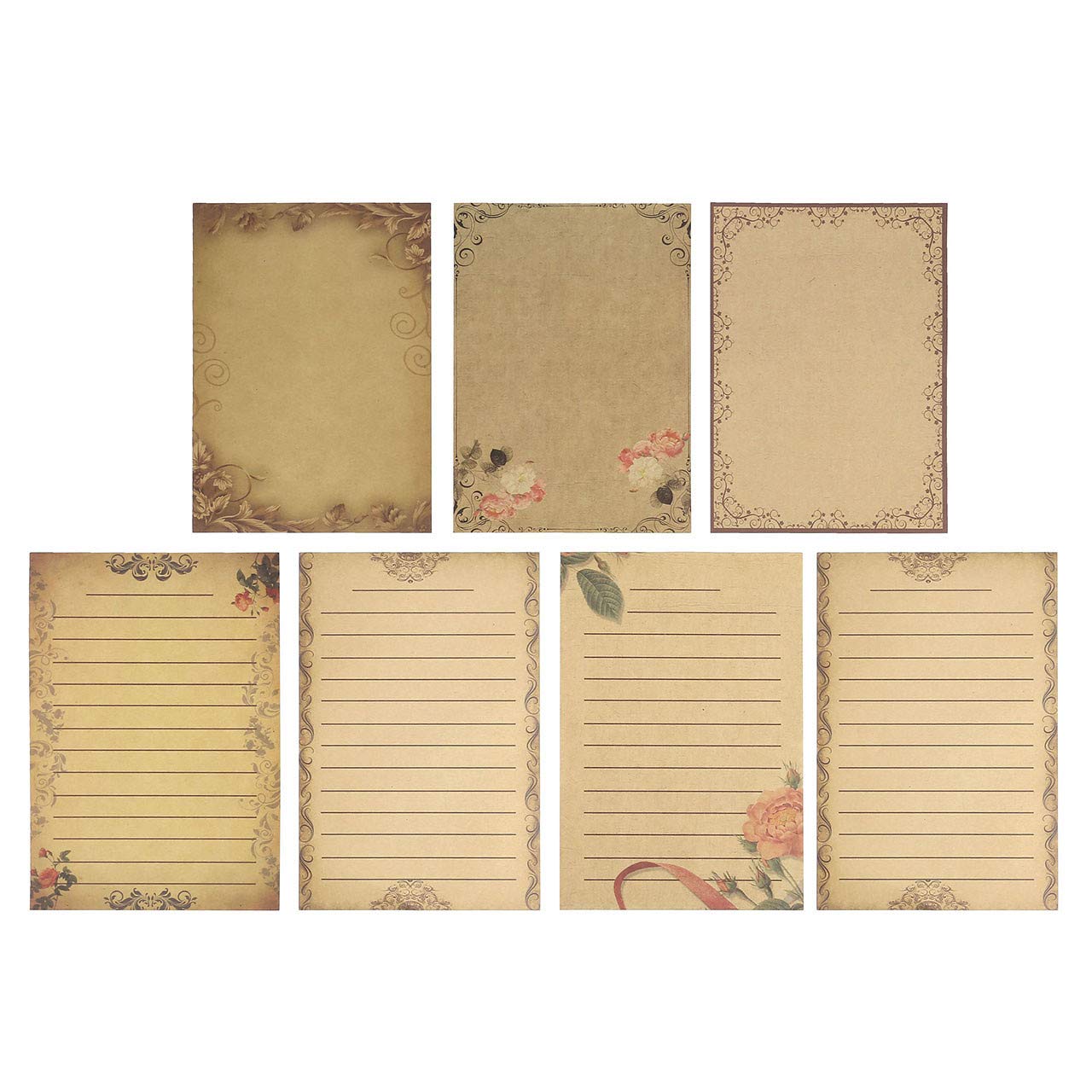 Buy 56 Sheets Vintage Stationary Paper Letter Writing Paper Retro ...