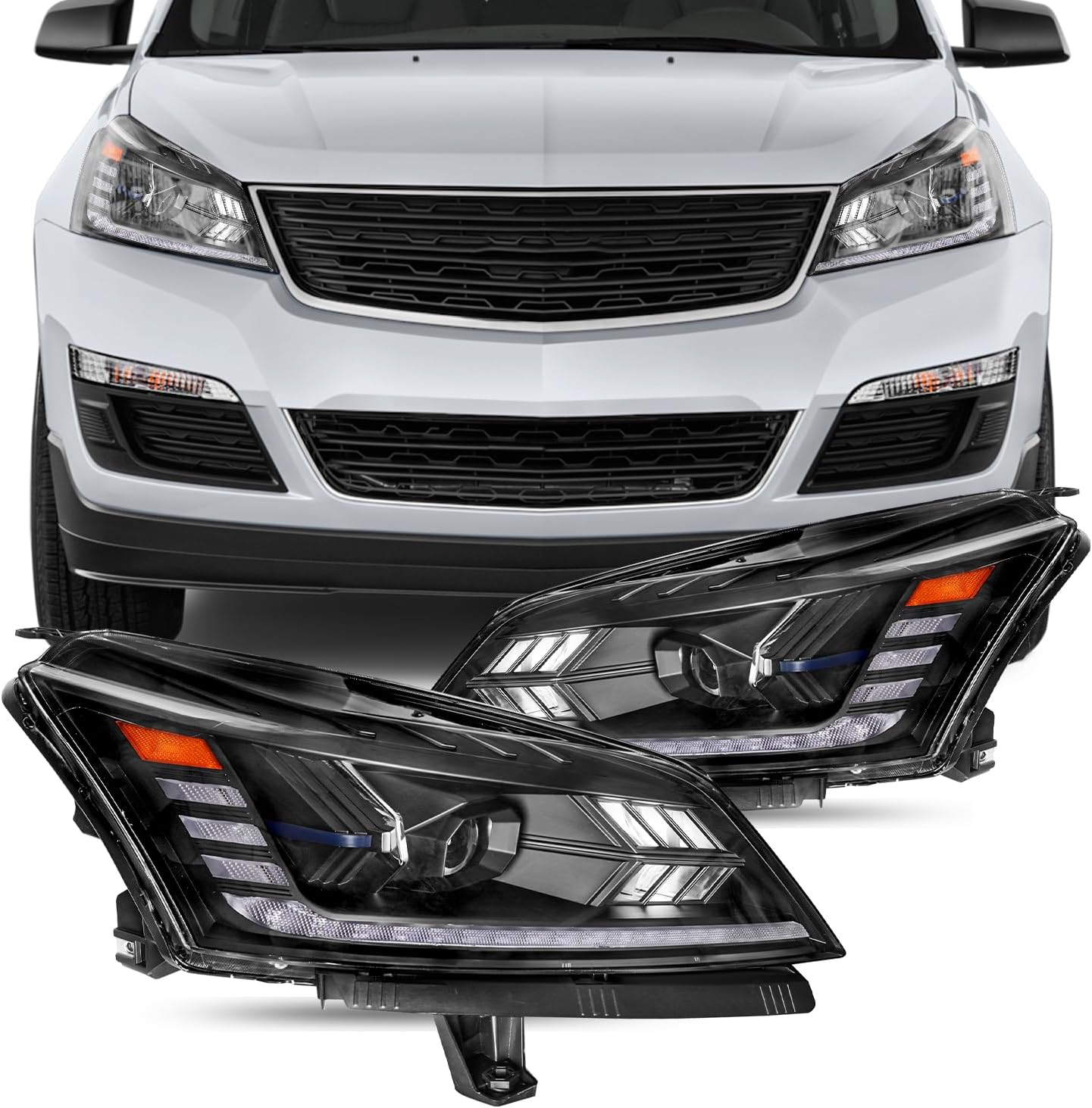 Amazon.com: LESEM FULL Bi-LED Headlight Assembly Fit for 2013-2017 ...