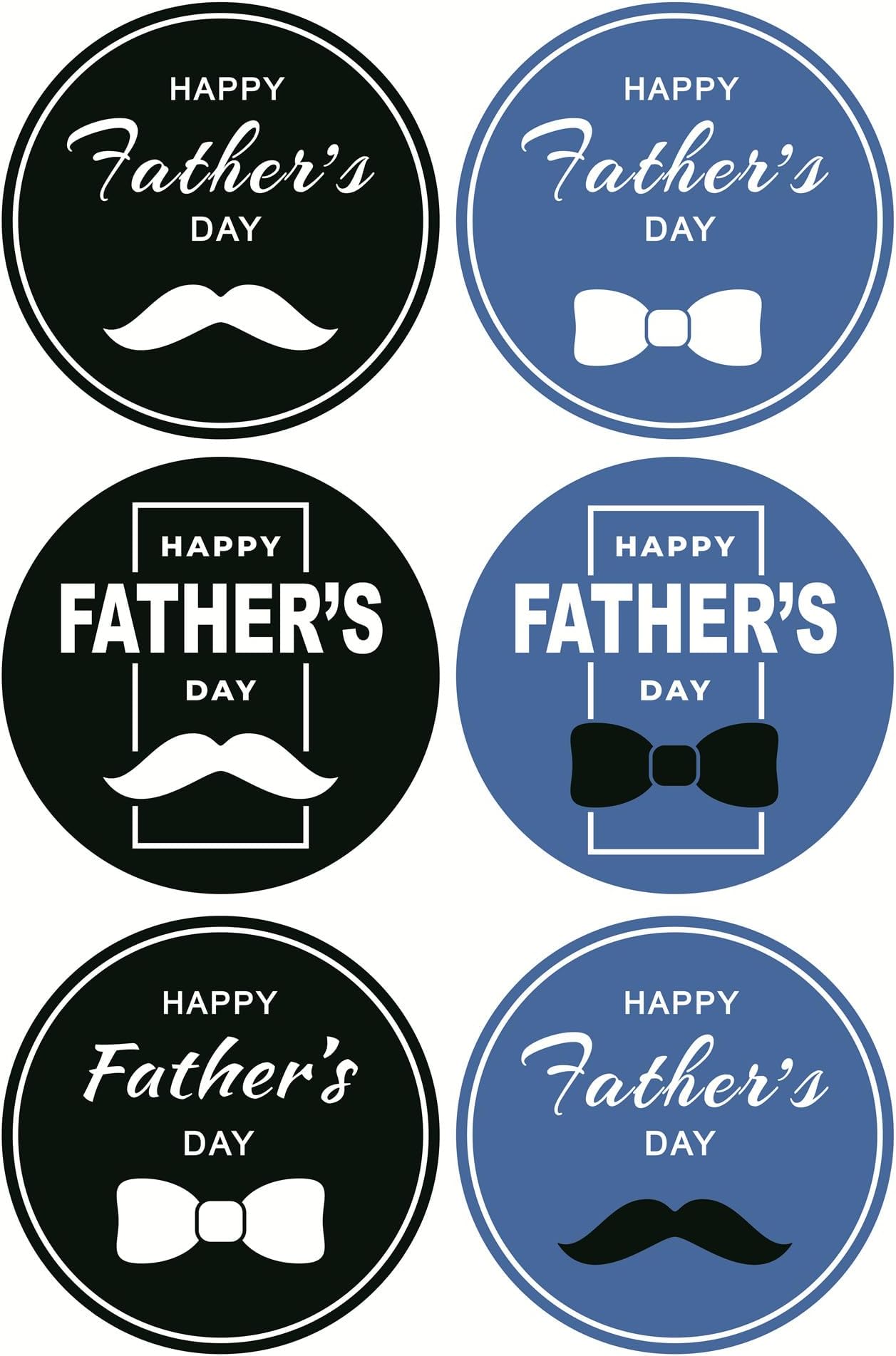 Amazon.com: Happy Father Day Sticker,2inch 120pcs Happy Father Day ...