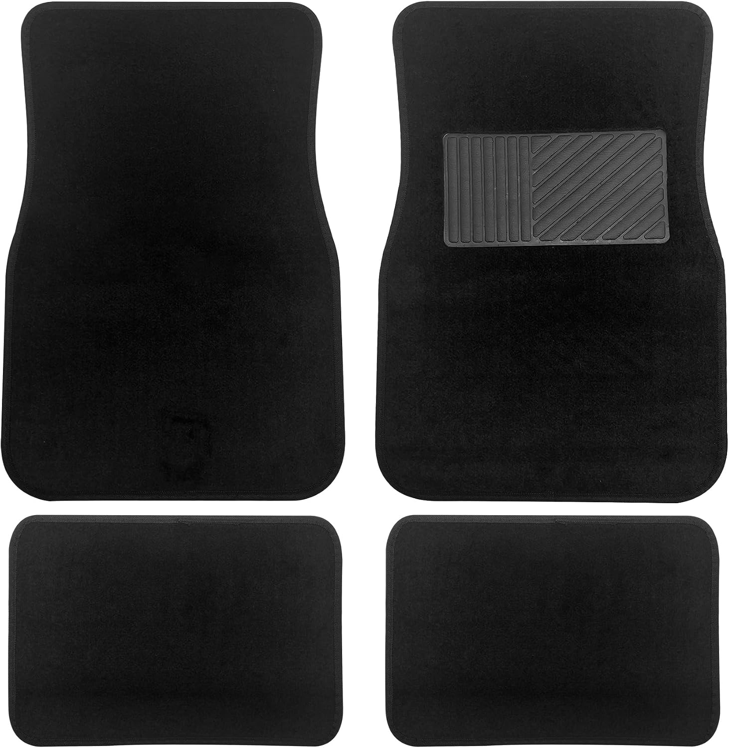 Car Floor Mats, 4 Pcs Universal Heavy-Duty Car Carpet Floor Mats ...