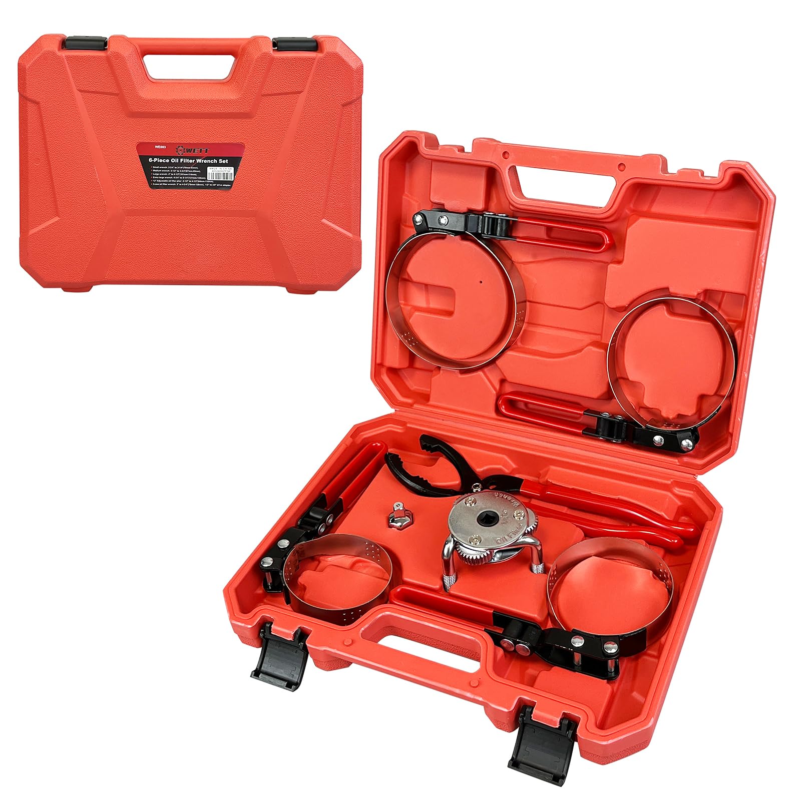 Snapklik.com : WETT Oil Filter Wrench Set, 6Pcs Standard Oil Filter ...